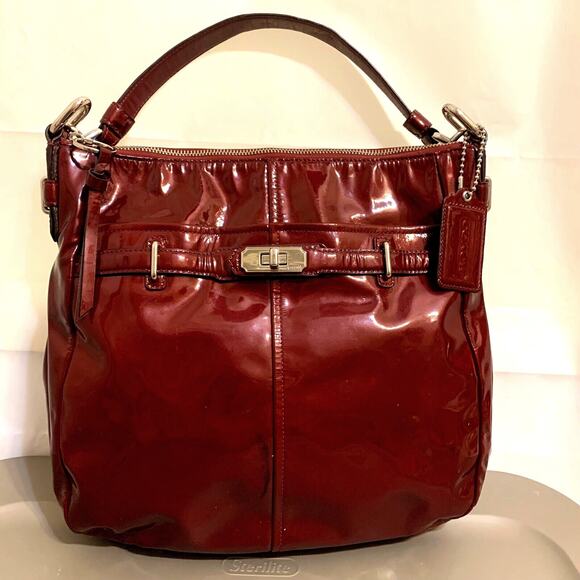 Coach | Bags | Coach Chelsea Scarlet Red Liquid Gloss Patent Leather ...